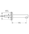 Grohe Concetto Wall Mounted Chrome Bath Spout With Mousseur - 13280001