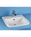 RAK Series 600 White 500mm Wide Inset Vanity Basin - S600VB1