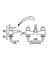 Bristan Java Chrome Bath Shower Mixer Tap - J Bsm C