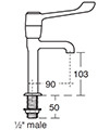 Armitage Shanks Markwik High Neck Mixer With 150mm Lever- S8265AA