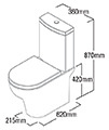 Roper Rhodes Note Close Coupled WC Pan White With Cistern And Seat | NCCPAN