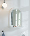 Miller Traditional 1903 Mirror With White Arched Frame And Shelf | 360C-2
