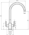 1810 Company Ruscello Square Body Kitchen Mixer Tap