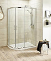 Nuie Pacific Offset Quadrant Shower Enclosure Polished Chrome - AQU769