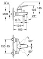 Grohe Euroeco Single Lever Chrome Bath Mixer Tap - 32743000