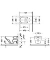 Duravit DuraStyle 370 x 620mm Wall Mounted Rimless Toilet - 2542090000
