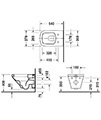 Duravit DuraStyle 370 x 540mm Wall Mounted Washdown Toilet - 2536090000