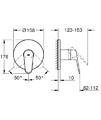 Grohe Eurodisc Cosmopolitan Chrome Single Lever Shower Mixer Trim