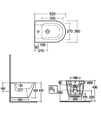 RAK Resort Wall Hung White Bidet With Hidden Fixings - RSTWHBID-HF