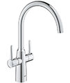 Grohe Ambi Contemporary 2 Handle Kitchen Sink Mixer Tap With Swivel Spout