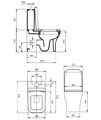 Roper Rhodes Cover Close Coupled Fully Enclosed White WC Pan - CCCPAN-R.