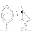 Lecico Atlas Waterless Pack White Urinal With Waste Kit And Brackets