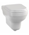 Burlington Riviera 535mm White Wall Hung WC Pan With Seat - RIV13