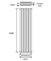 Kartell K-Rad Aspen Vertical Single Panel Anthracite Radiator 420mm x ...