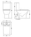 Nuie Ava 375 x 610mm Closed Coupled Rimless White Pan With Cistern And ...