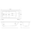 Trojan Solarna 1700 x 750mm Single Ended Encapsulated Baseboard Bath ...