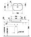 Duravit Zencha 550 x 390mm Ground Washbowl With Tap Platform And Waste ...