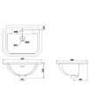 Burlington 540mm White Fully Inset Vanity Basin - B13 1TH