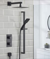 Bristan Cobalt Black Finish Recessed Concealed Dual Control Shower Pack